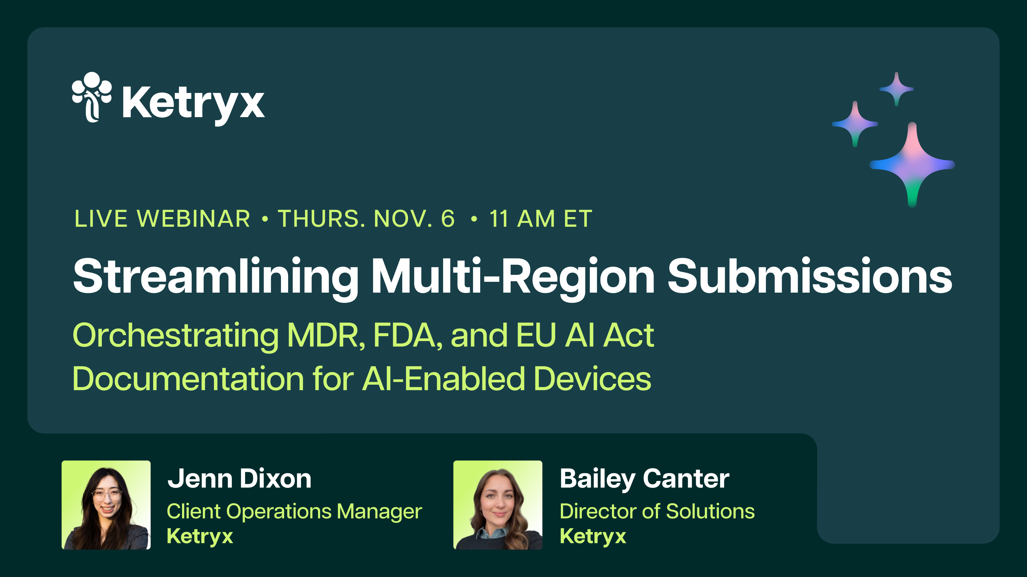 Webinars - Streamlining Multi-Region Submissions: Orchestrating MDR, FDA, and EU AI Act ...